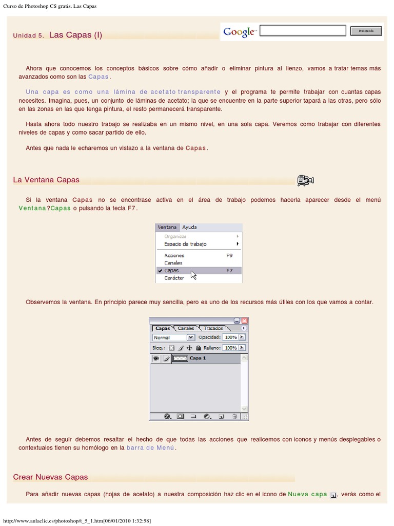 Las Capas | PDF | Ventana (informática) | Color
