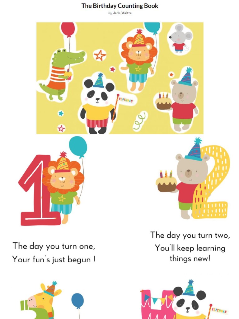 The Birthday Counting Book | PDF