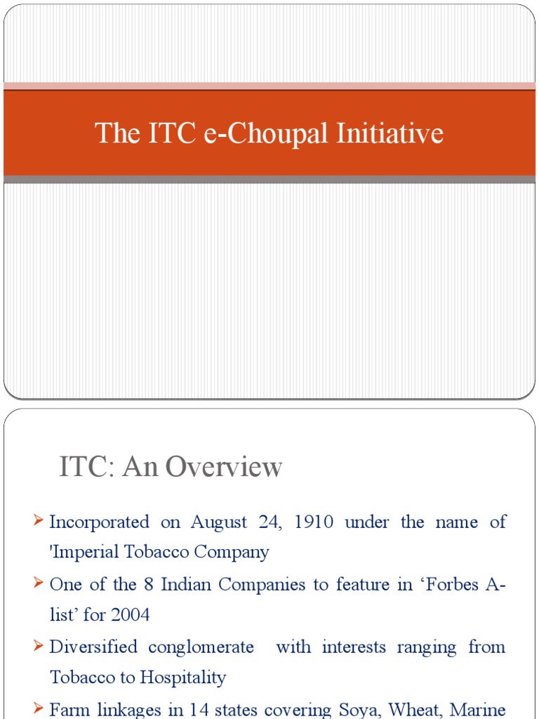 The ITC E-Choupal Initiative | PDF | Supply Chain | Procurement