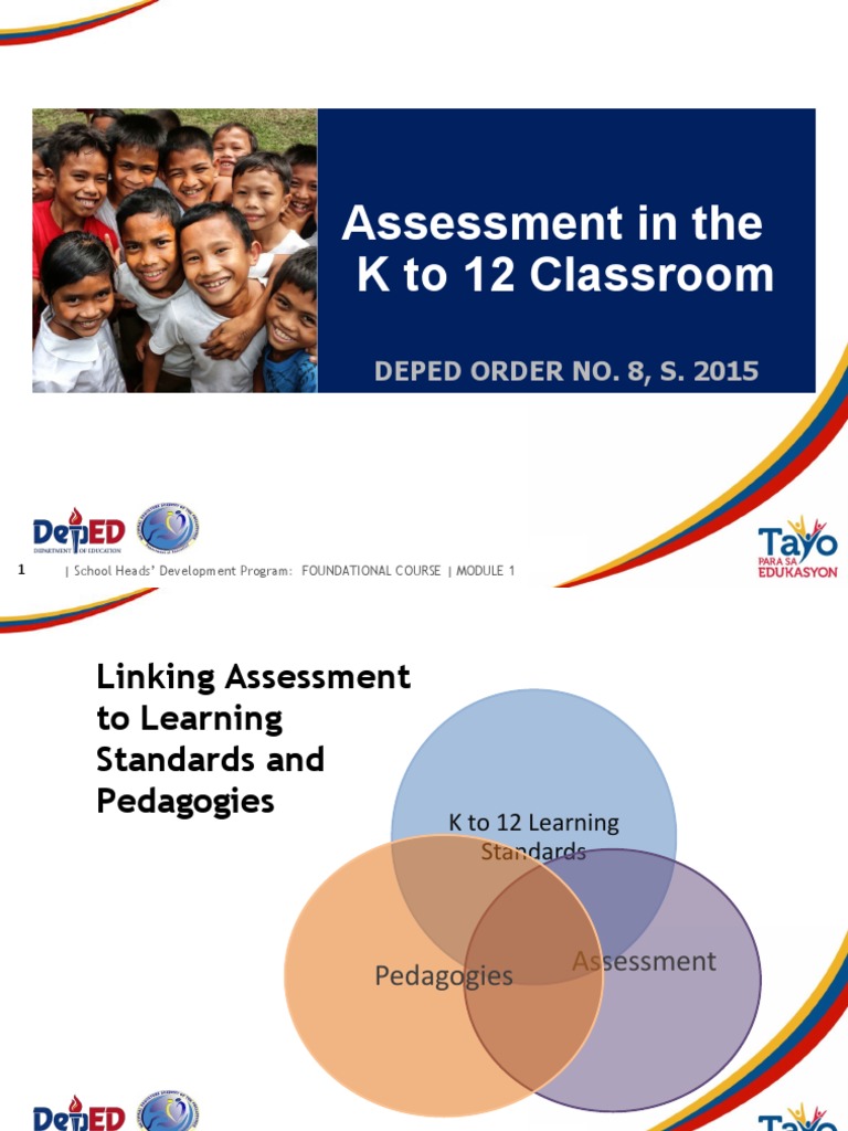 Assessment in The K To 12 Classroom: Deped Order No. 8, S. 2015 | PDF ...