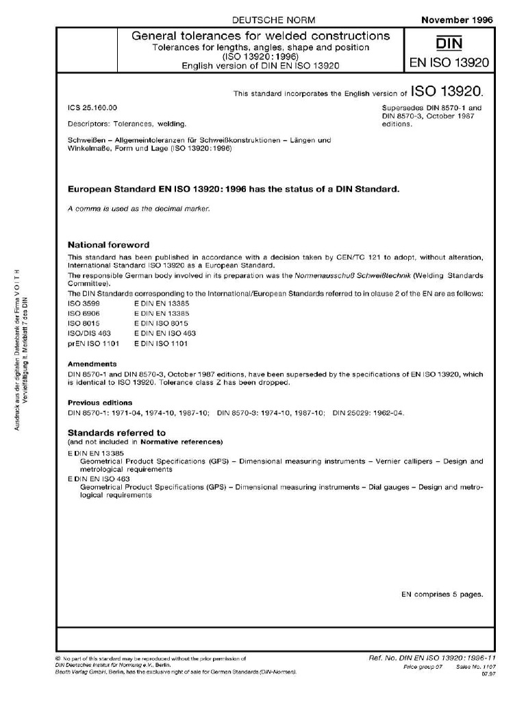 Norma Iso 13920 | PDF