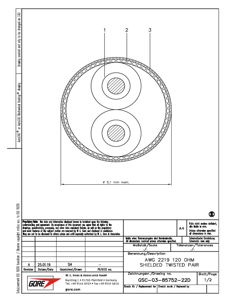 CAN Bus Cables - Drawing (GSC-03-85752-22D) - Rev A | PDF | Electrical ...
