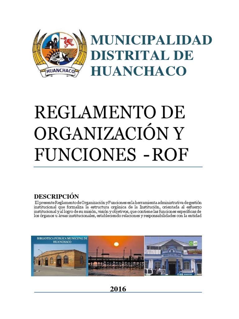 Rof Huanchaco | PDF | Alcalde | Gobierno local