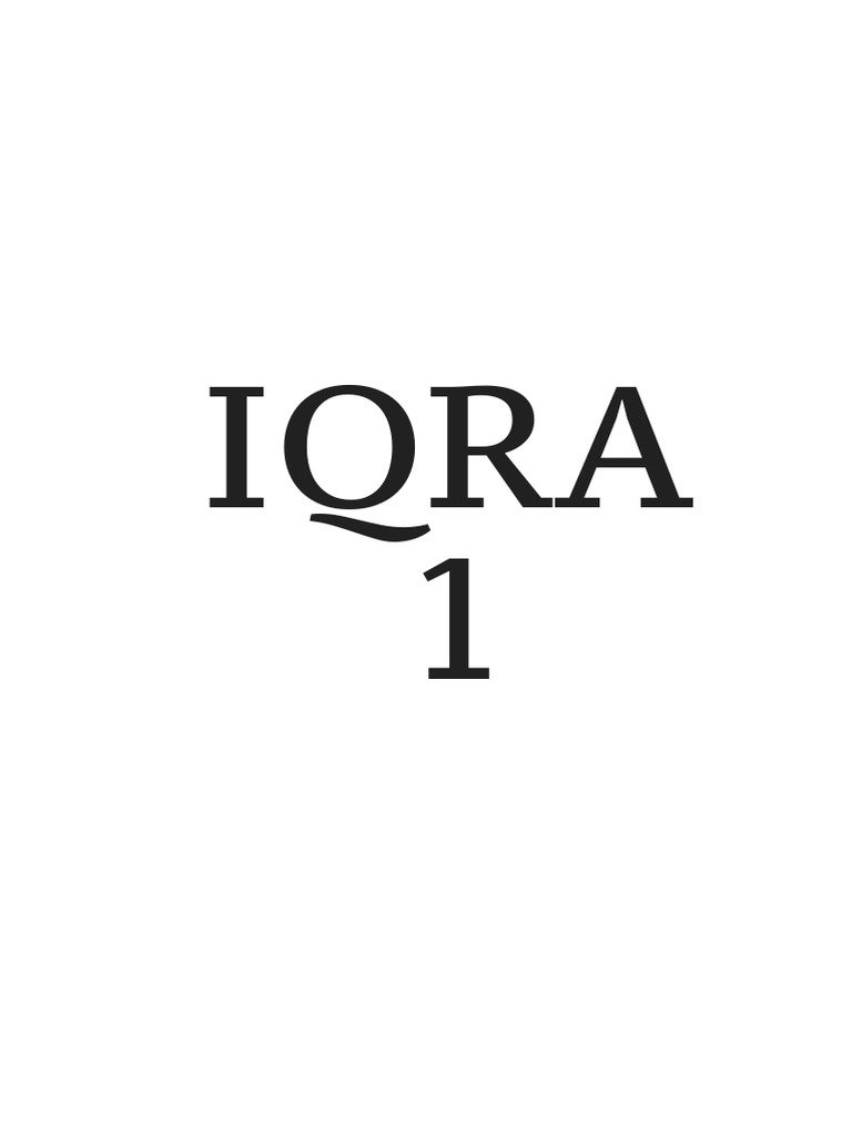 Iqra 1 | PDF