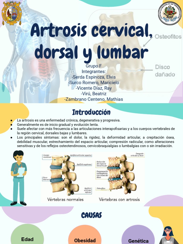 Artrosis Cervical Dorsal Lumbar | PDF | Osteoartritis | Hueso
