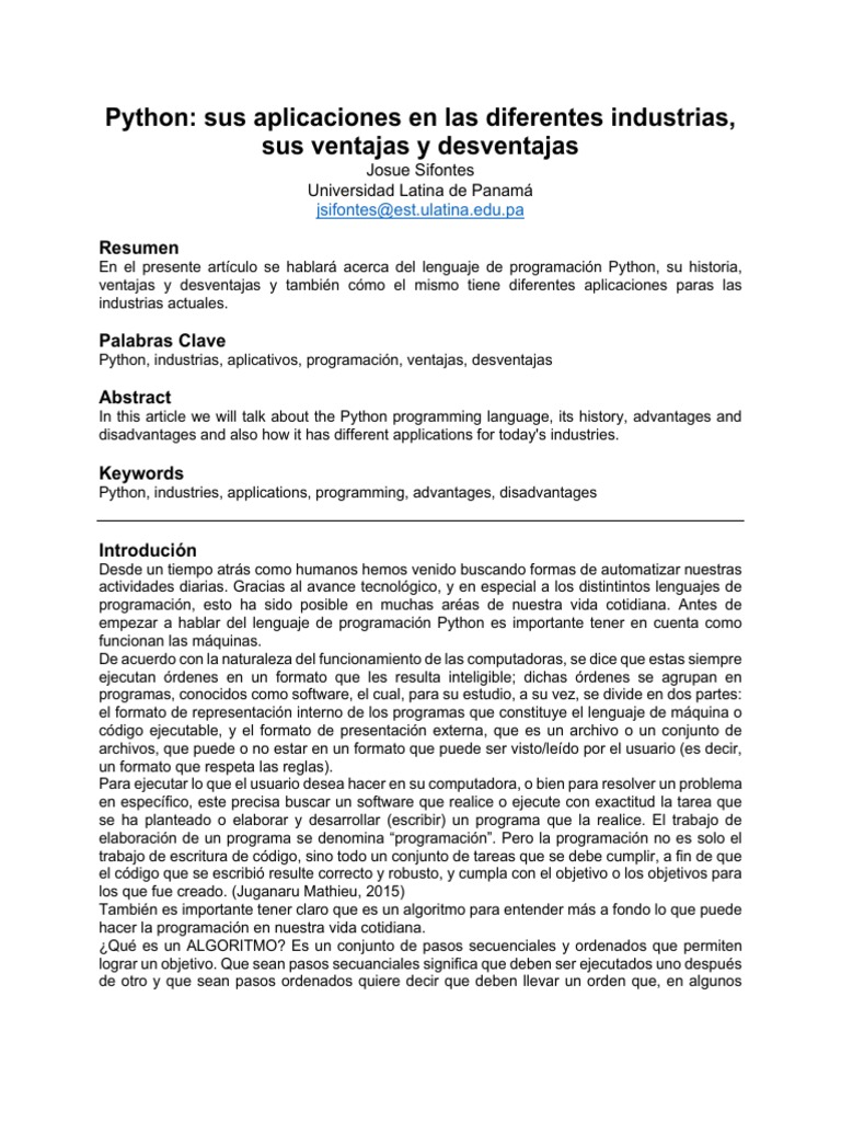 Python: Sus Aplicaciones en Las Diferentes Industrias, Sus Ventajas y ...