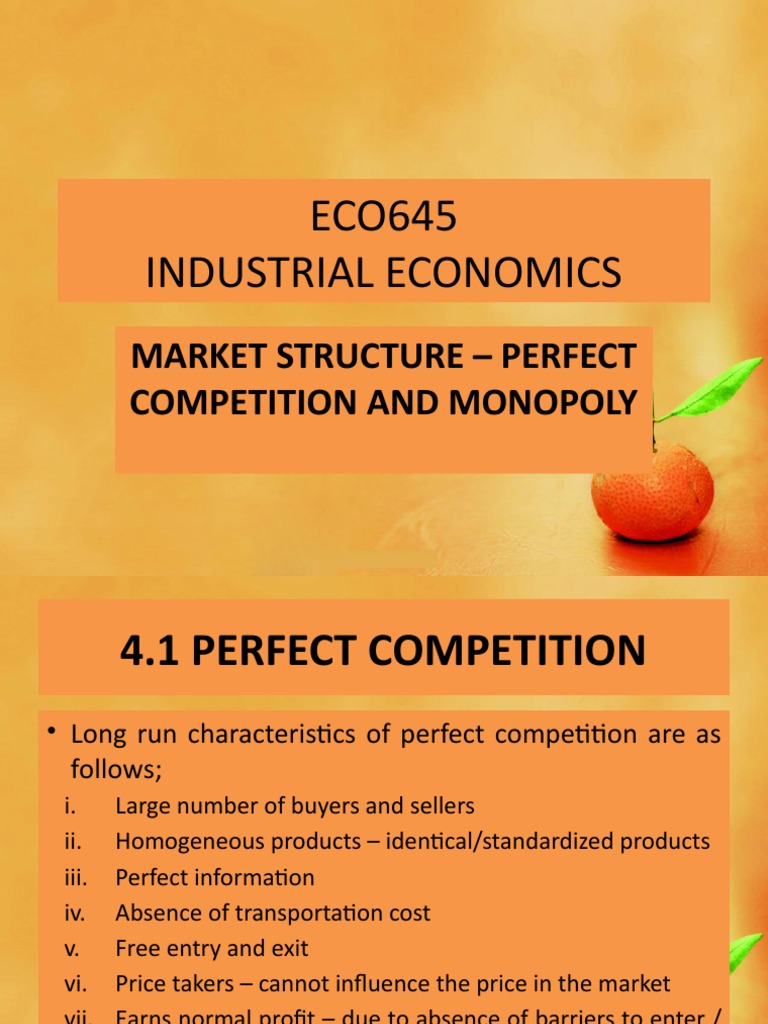 Market Structures: Competition vs. Monopoly | PDF | Monopoly | Perfect ...