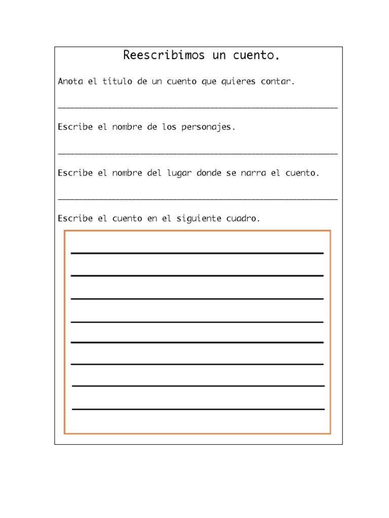 Crea Tu Propio Cuento | PDF