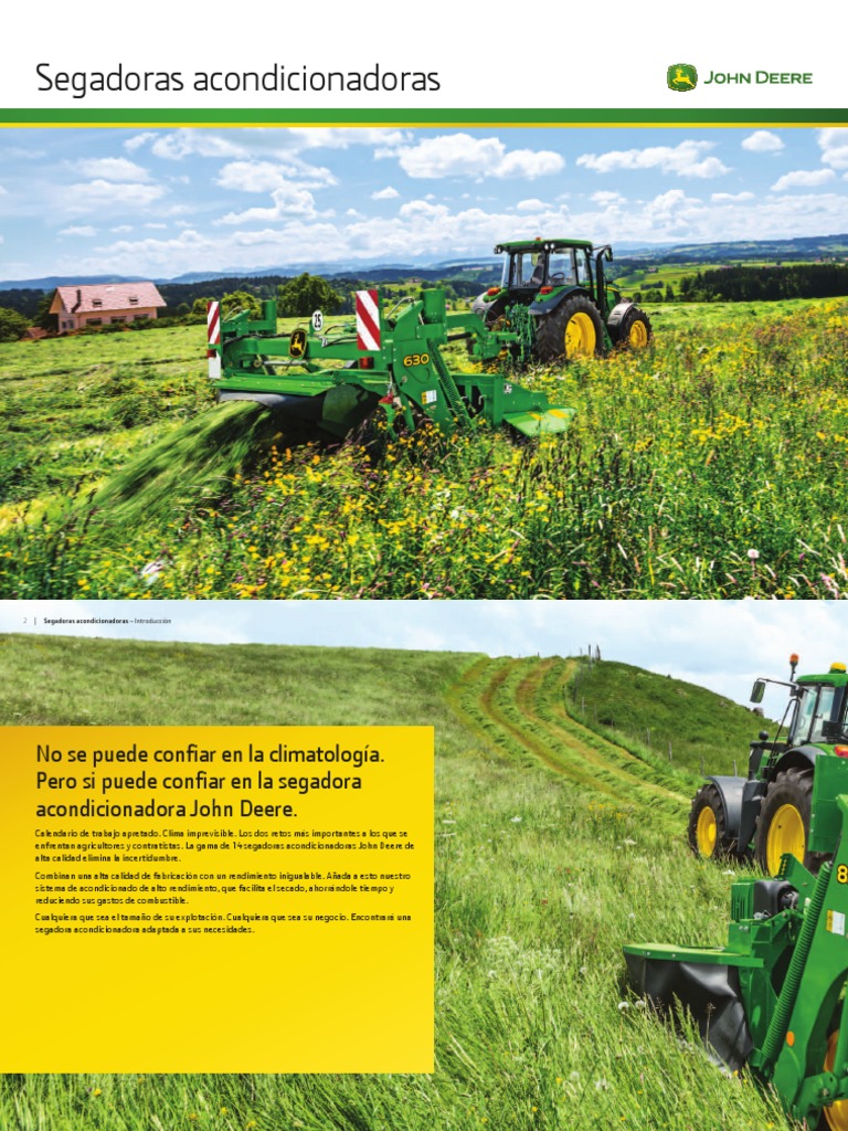 Segadoras Acondicionadoras John Deere | PDF | Engranaje | Tractor