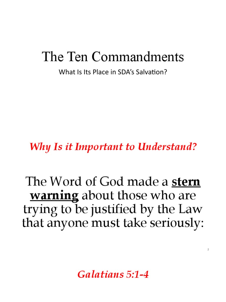 Understanding SDA's Ten Commandments Doctrine | PDF | Ten Commandments ...