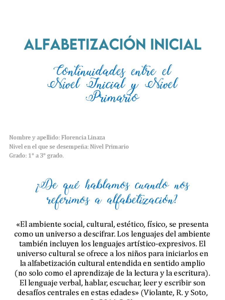 Alfabetización Inicial | PDF | Literatura | Escritura