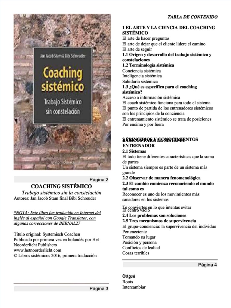 Coaching Sistémico Libro PDF Jan Jacob Stam Amp Bibi Schreuder Coaching Sistemico Compress | PDF
