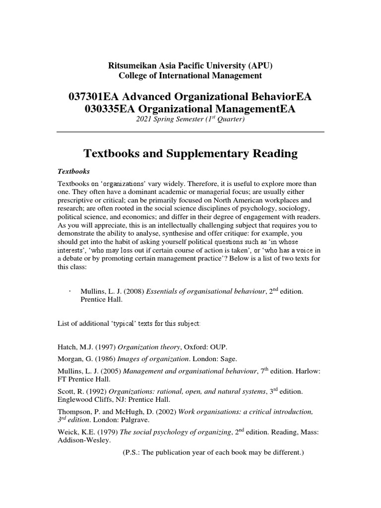 3 - Texts and Supplementary Reading | PDF | Interdisciplinarity ...
