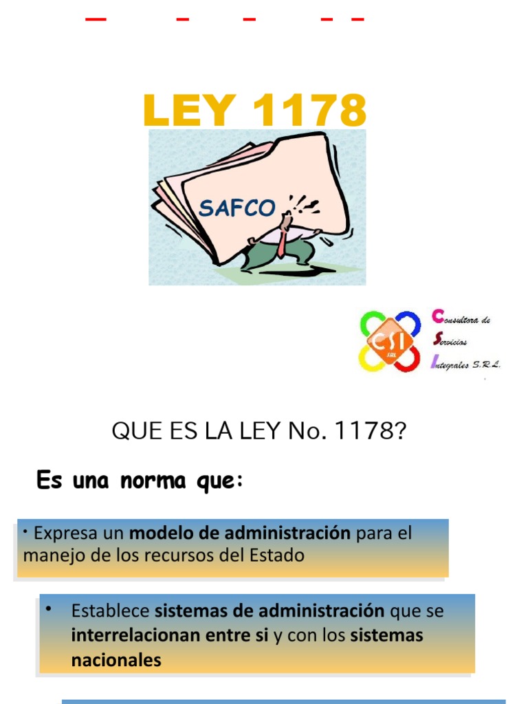 Ley 1178 y Subsistemas | PDF | Presupuesto | Administración Pública