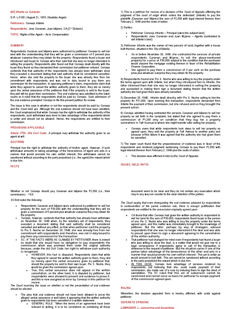 41 Infante V Cunanan | PDF | Complaint | Judiciaries