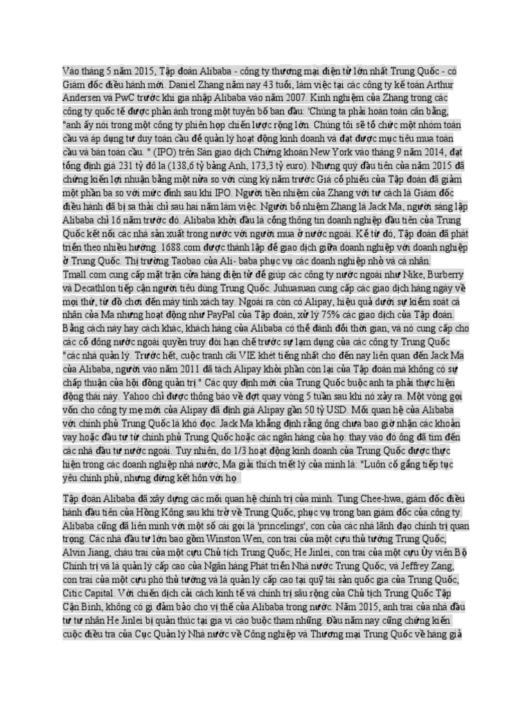 Case Study Alibaba | PDF