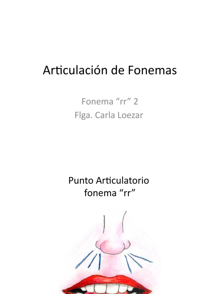 Articulación del Fonema R y RR | PDF | Artes del Lenguaje y Comunicación