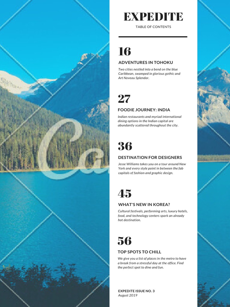 Mountain Background Travel General Table of Contents | PDF | Art