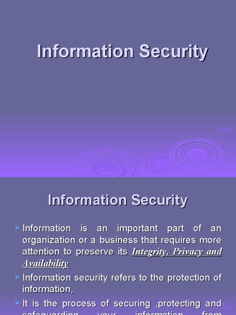 Information Security | PDF | Information Security | Risk Management