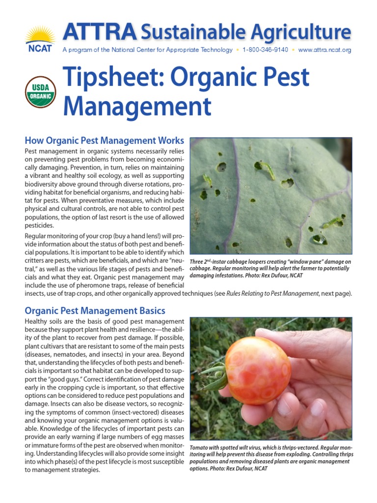 Organic Pest Management Guide | PDF | Pest (Organism) | Pest Control