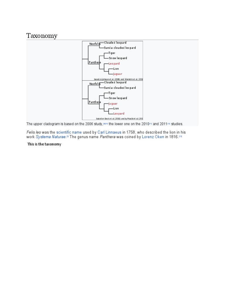 Notes On Taxonomy | PDF