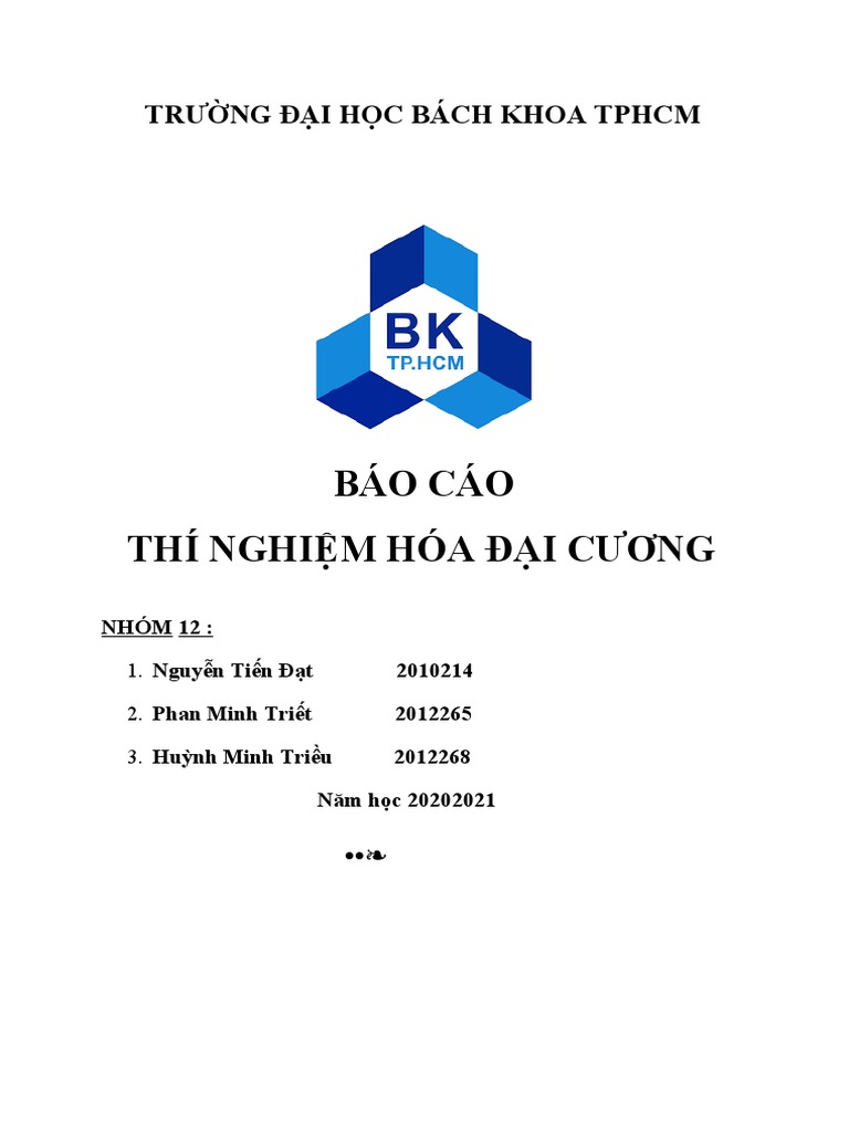 123doc Bao Cao Thi Nghiem Hoa Dai Cuong DH Bach Khoa TP Ho Chi Minh | PDF