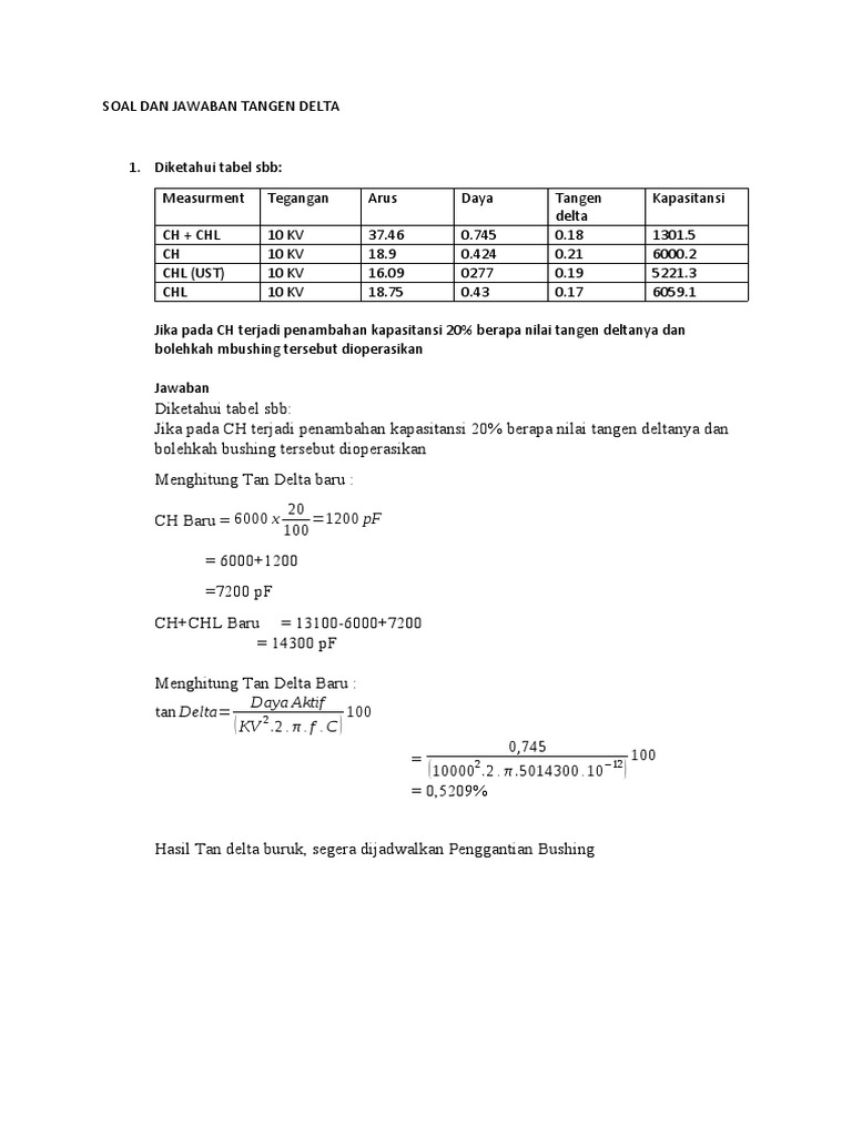 Soal Dan Jawaban Tangen Delta | PDF