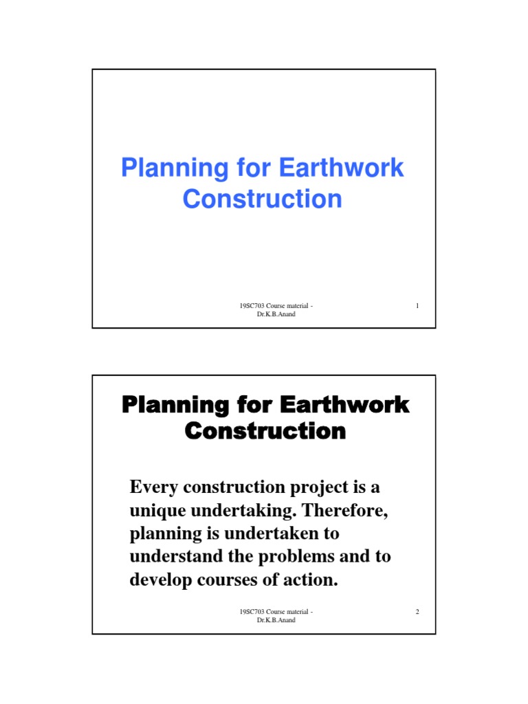 4 - Earthwork Construction | PDF | Civil Engineering | Nature