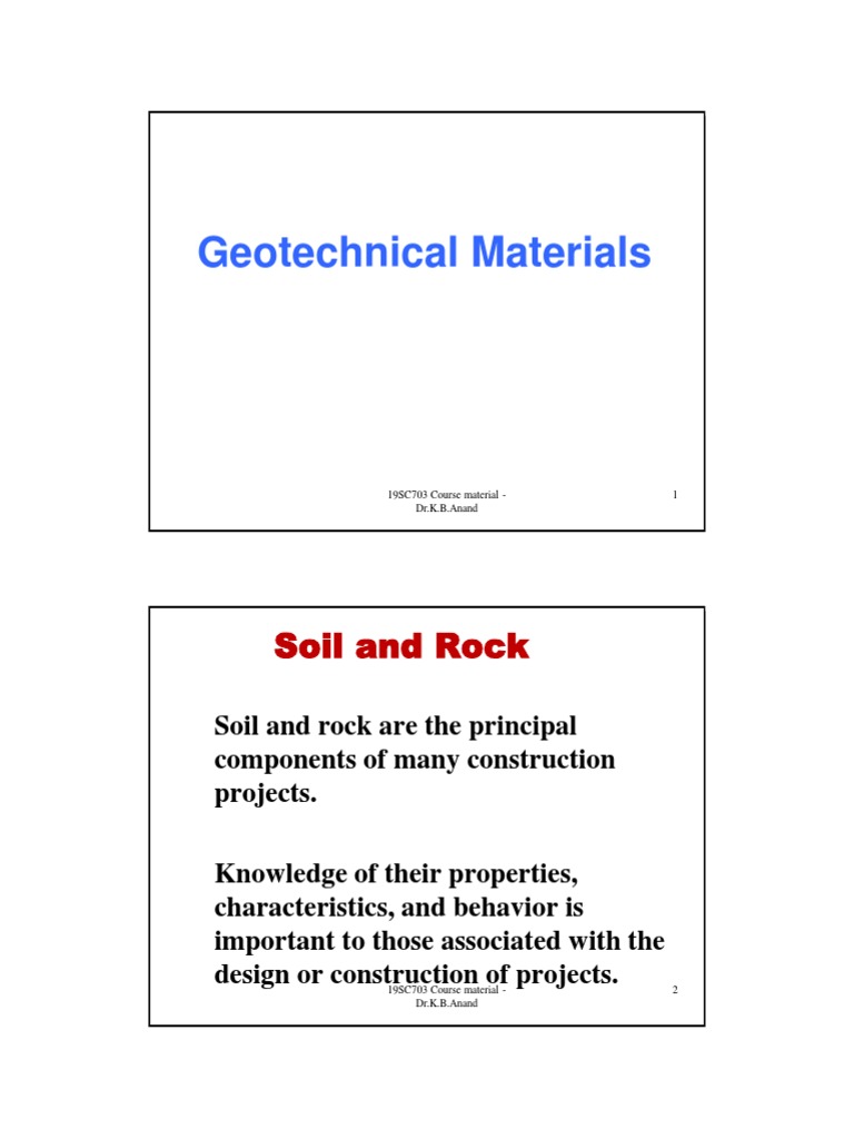 5 - Geotechnical Materials | PDF | Soil | Density