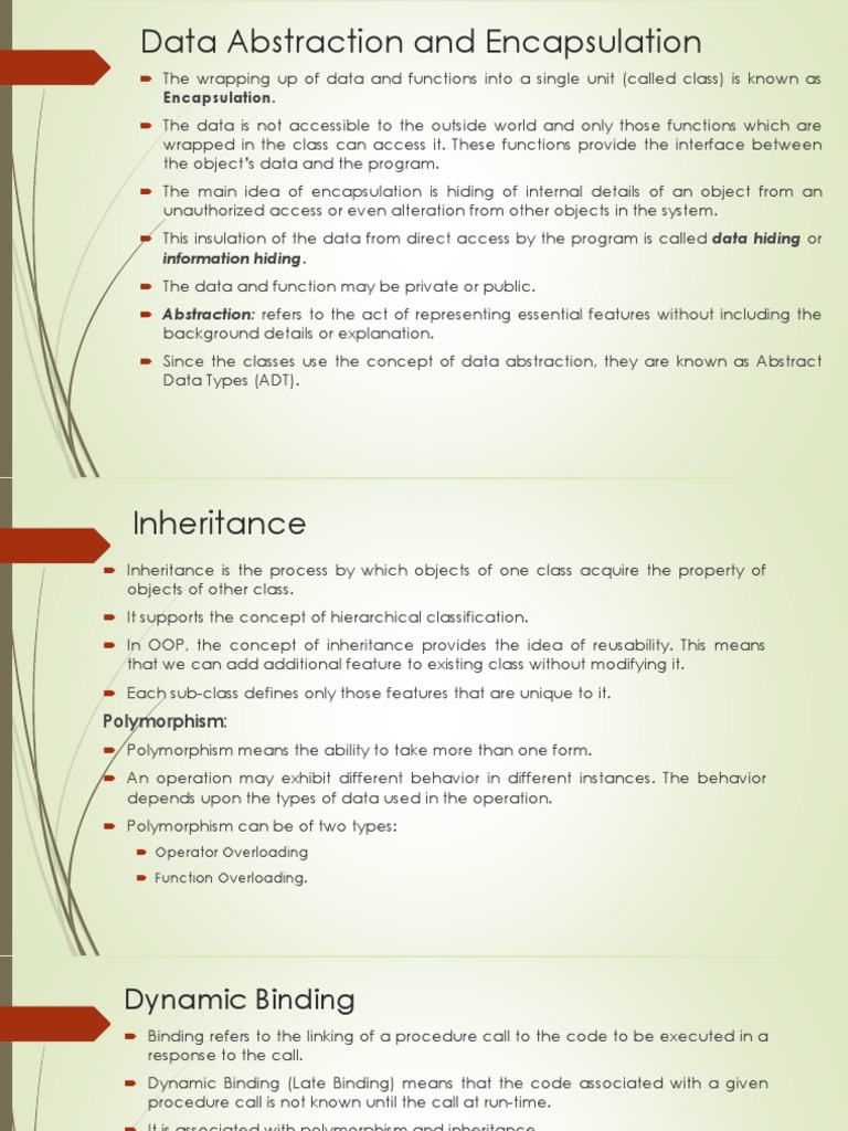 Data Abstraction and Encapsulation | PDF | C++ | Class (Computer ...