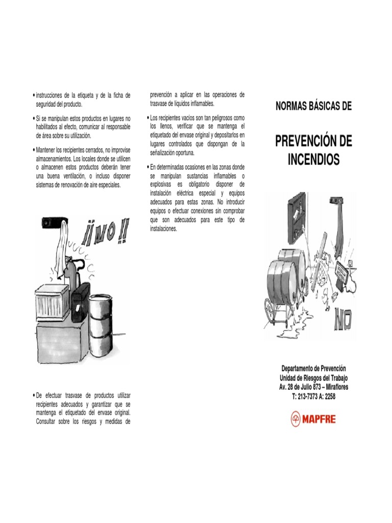 Normas Basicas de Prevencion de Incendios | PDF | Energía y recursos ...