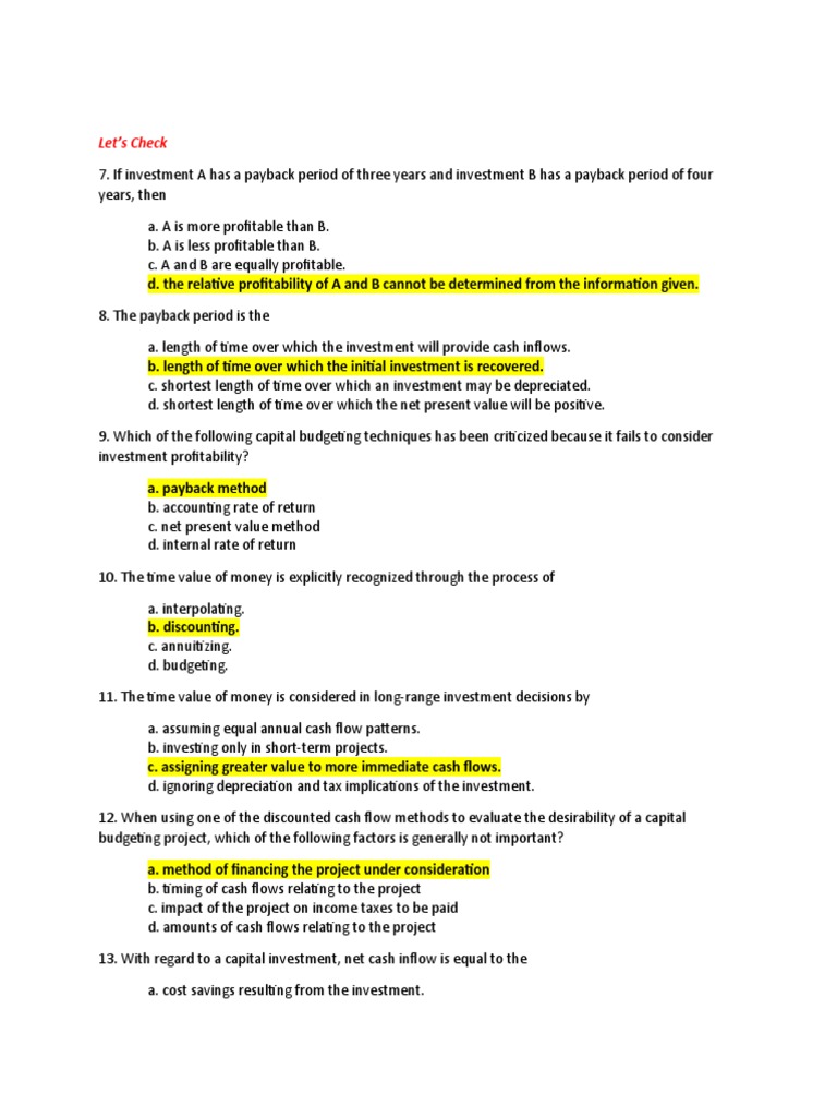 Capital Budgeting 1st Part Pdf Net Present Value Discounting