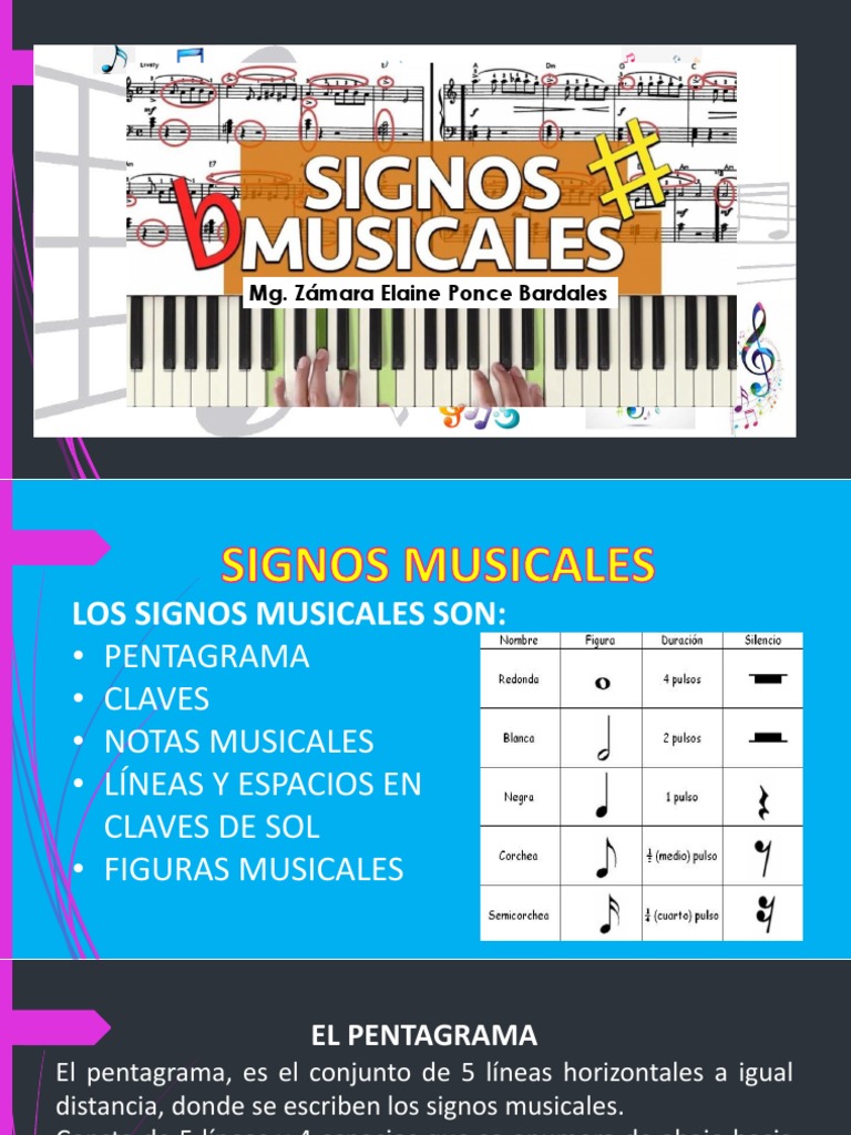Signos Musicales: Pentagrama y Claves | PDF