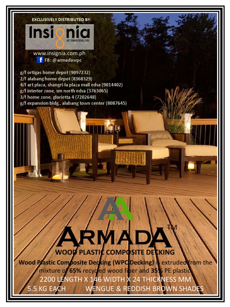 Armada Wood Plastic Composite Decking, Wall Cladding, Ceiling Panel ...