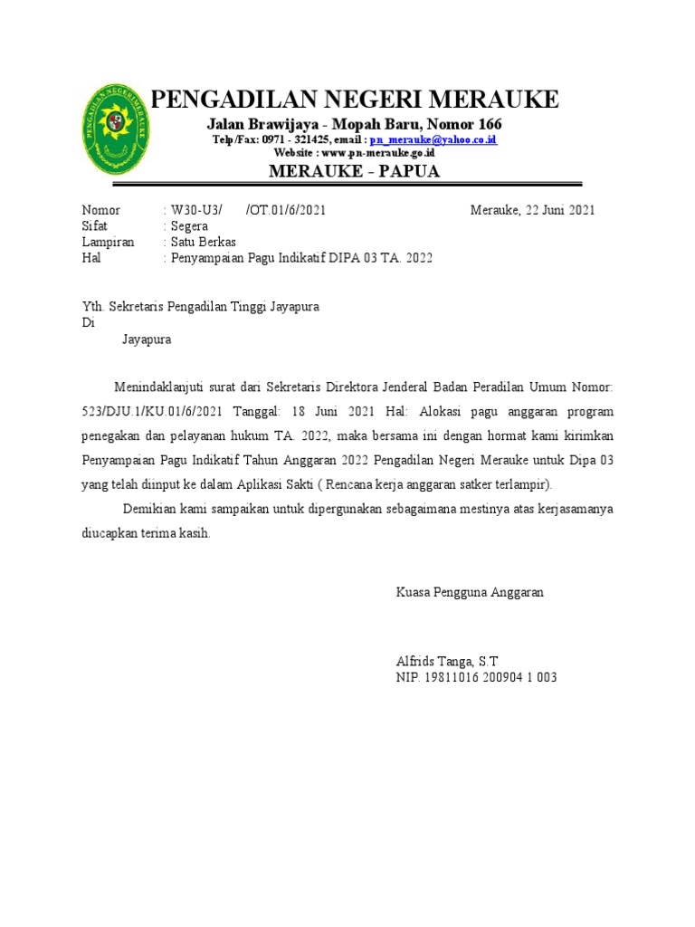 Surat Pengantar Dipa | PDF