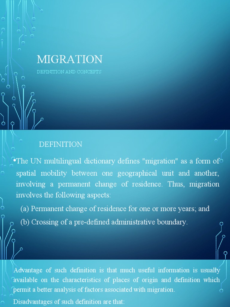 Understanding Migration: Definitions, Concepts and Types | PDF | Immigration | Human Migration