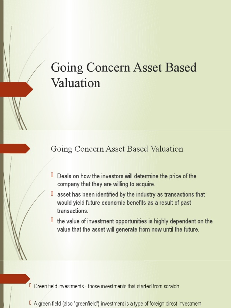 Going Concern Asset Based Valuation | PDF | Valuation (Finance ...
