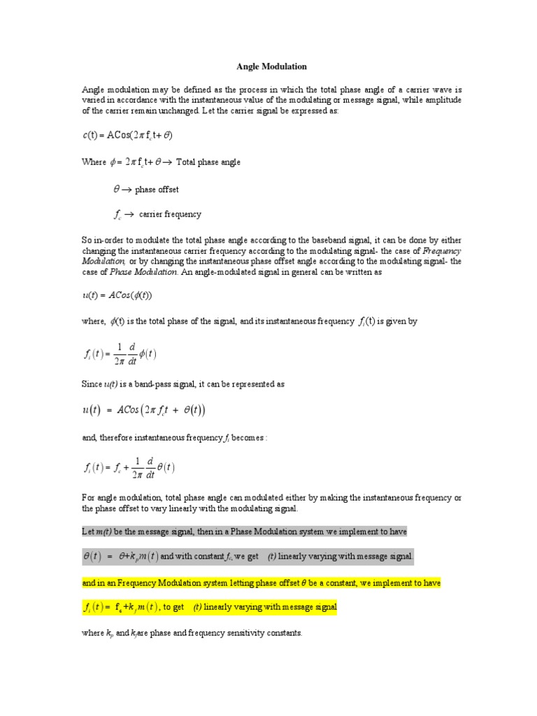 Angel Modulation Pdf Detector Radio Frequency Modulation