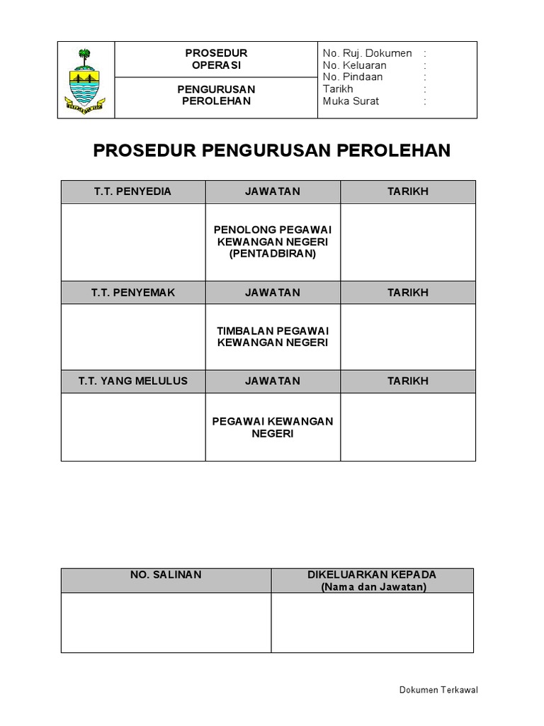 5 - Prosedur Pengurusan Perolehan | PDF