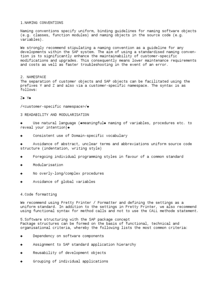 Sap Abap Best Practices Pdf Database Index Databases