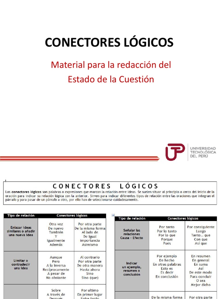 Conectores Lógicos - Diapositivas | PDF | Estudios de idiomas ...