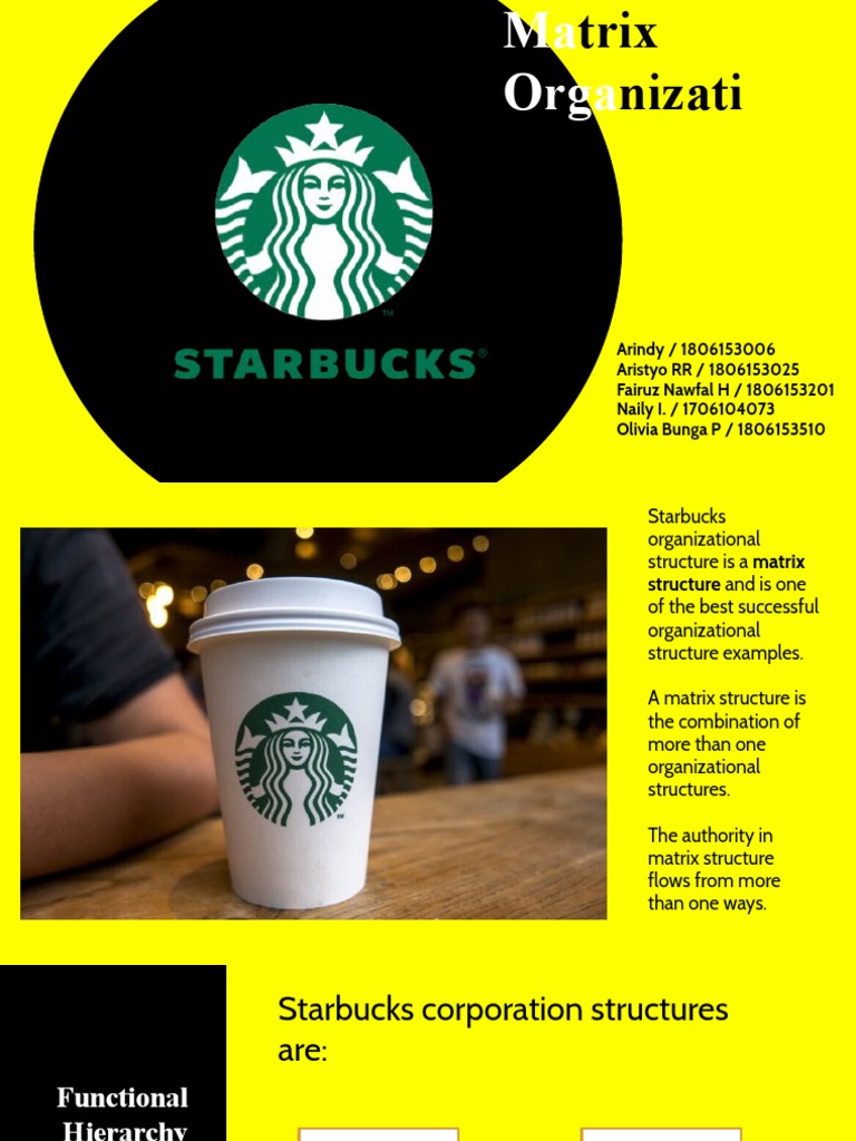 Matrix Organizations Assignment | PDF | Starbucks | Leadership