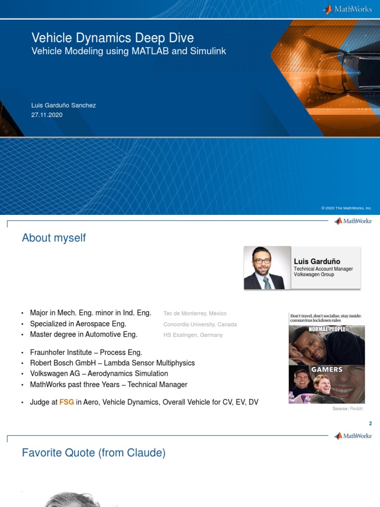 02 Vehicle Dynamics Mathworks FSG Academy Deep Dive Simulation 20201127 ...
