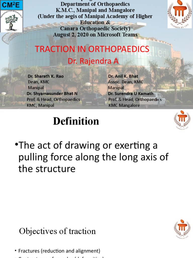 1 Traction in Orthopaedics CM2E | PDF | Anatomy | Lower Limb Anatomy