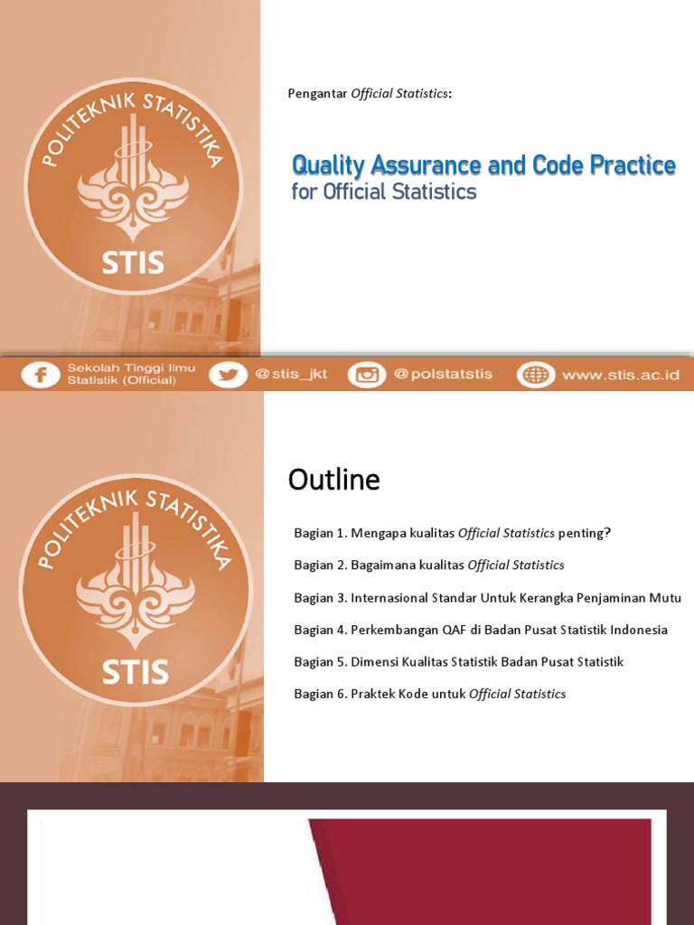 Pertemuan 13. Quality Assurance For Official Statistics | PDF