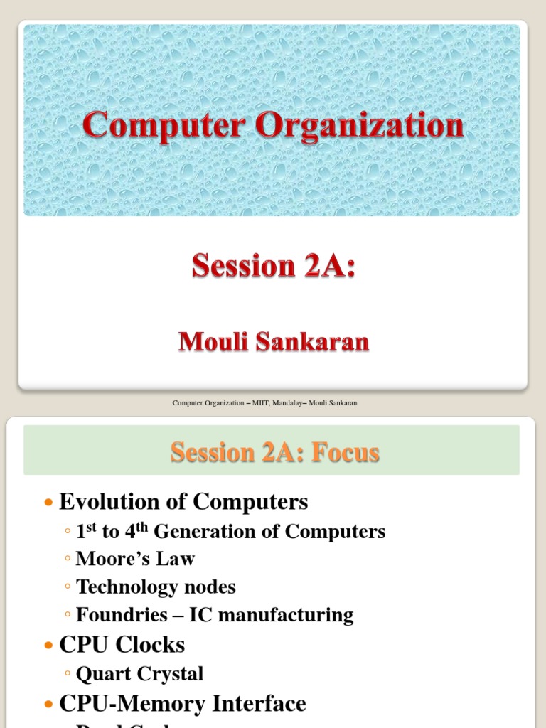 Computer Organization Overview at MIIT | PDF | Semiconductor Device ...