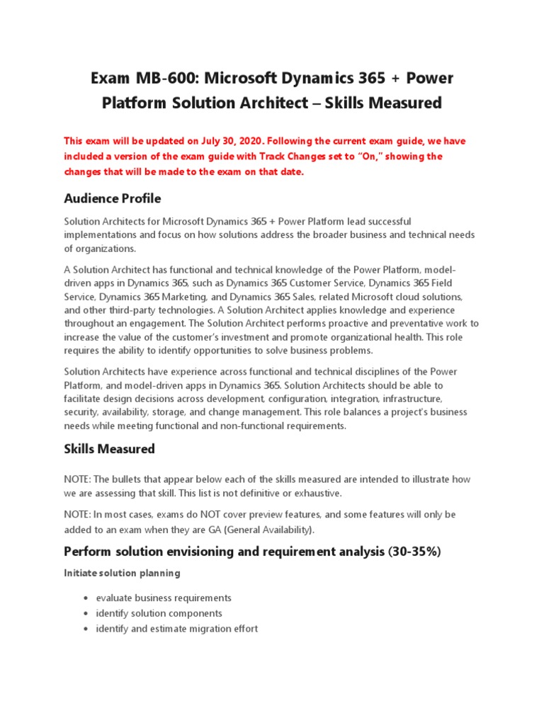 Examining The Skills Measured For The Microsoft Dynamics 365 Power Platform Solution Architect