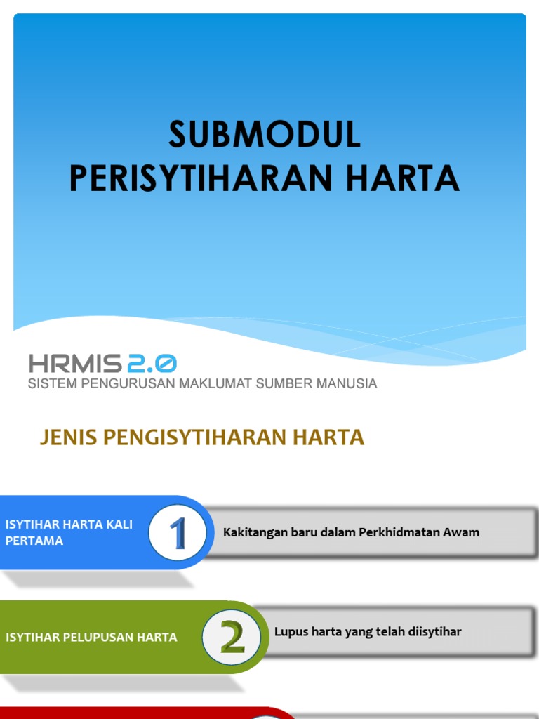 HRMIS 2.0 Perisytiharan Harta | PDF HRMIS 2.0 Perisytiharan Harta | PDF
