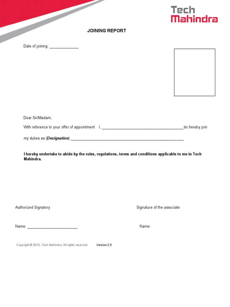 Joining Report | PDF | Business