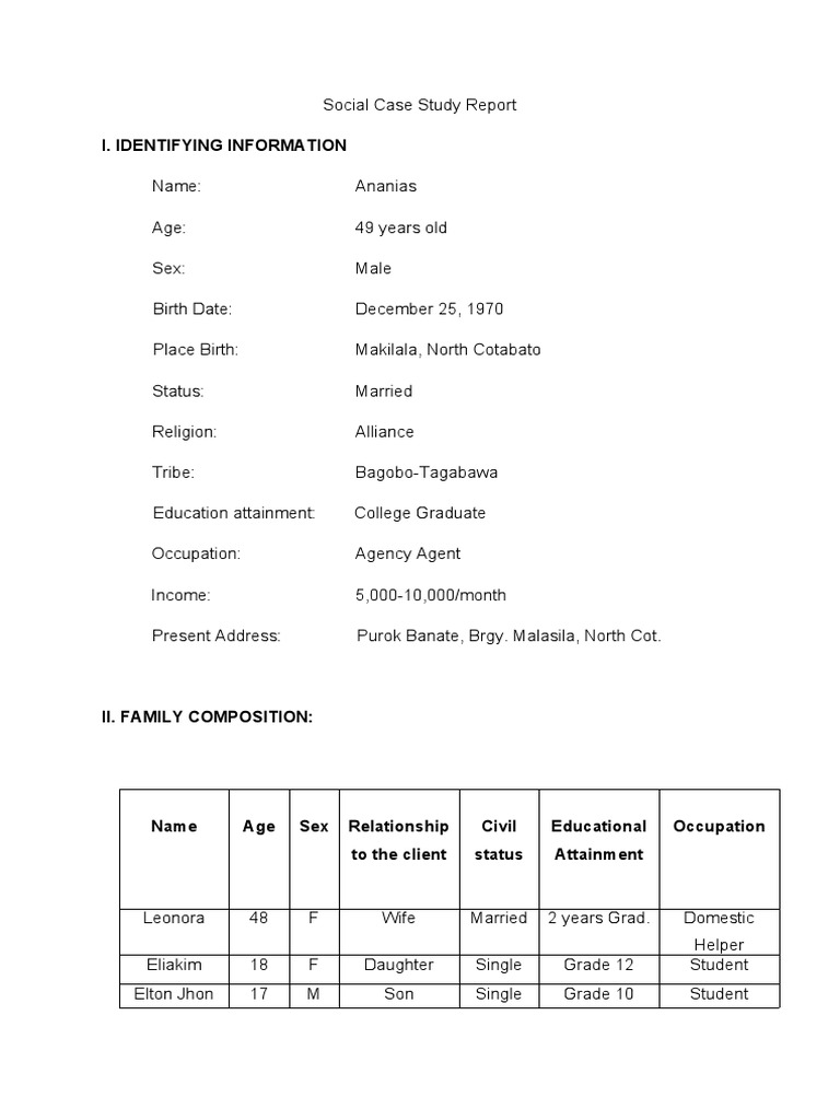 I. Identifying Information | PDF